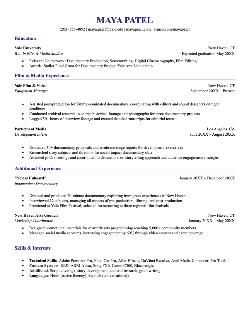 Yale Resume Template: Free Download with Samples & Tips