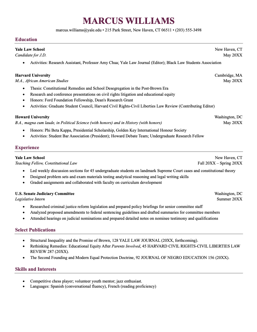 Yale Resume Template: Free Download with Samples & Tips