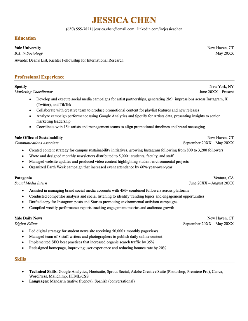 Yale Resume Template: Free Download with Samples & Tips